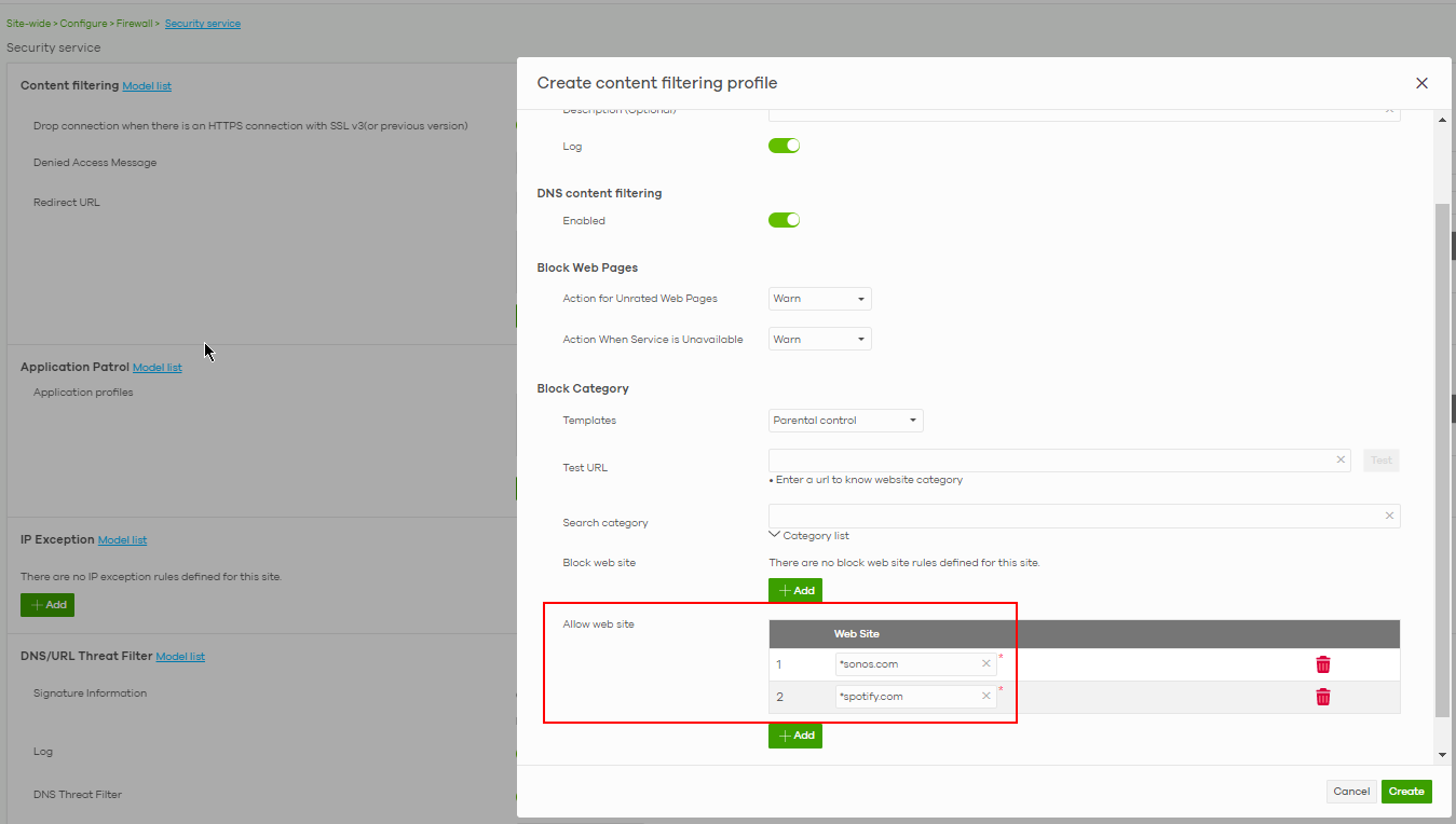 On-Premise/Nebula - Configure Sonos and Spotify Connect for Firewall ...