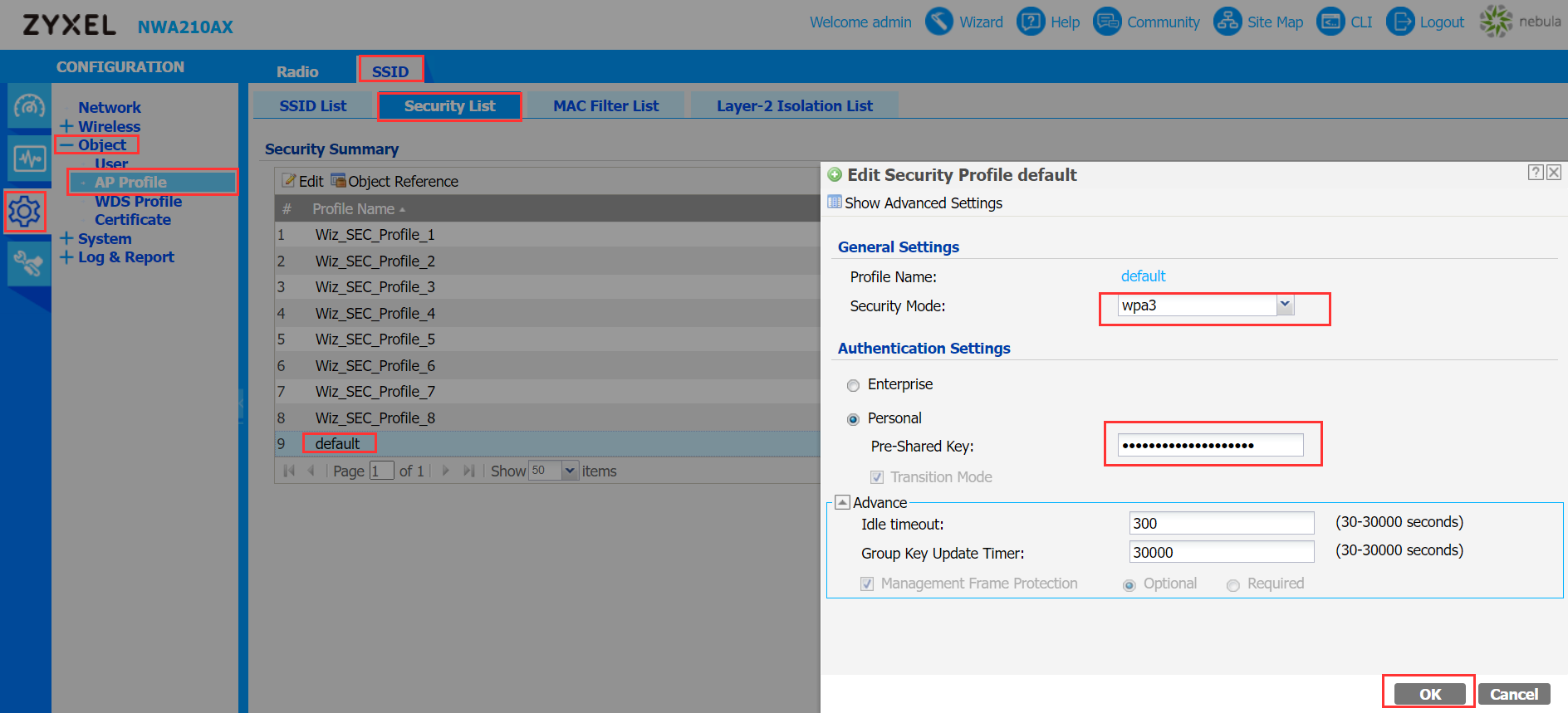 Zyxel Access Point Nwa210ax Wifi Ssid Configuration Zyxel 