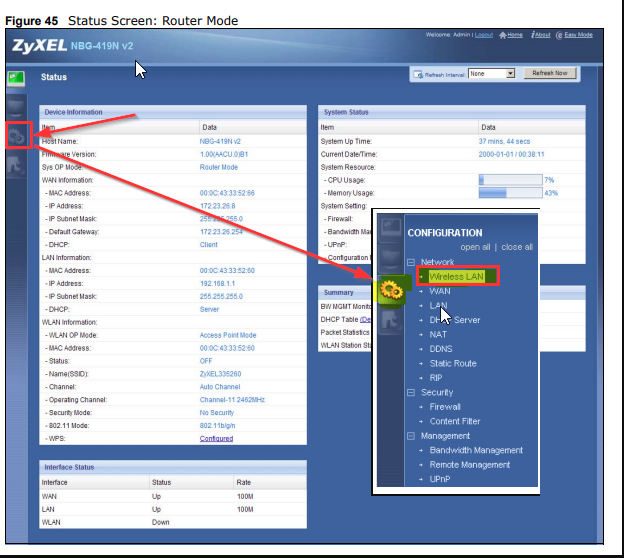 Zyxel NBG Series [Wireless] - How to change SSID and WiFi settings ...