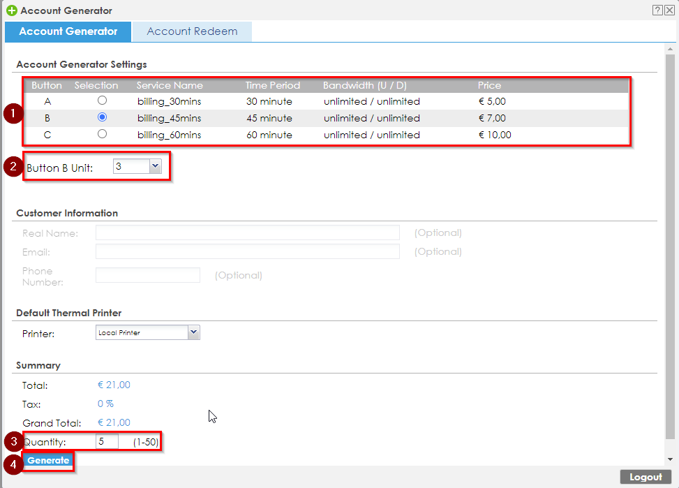 Zyxel Hotspot-funksjon - hvordan skrive ut en regning på en ...