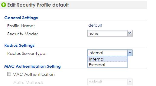 Vad är skillnaden mellan "intern" och "extern" för RADIUS-serverstypen ...