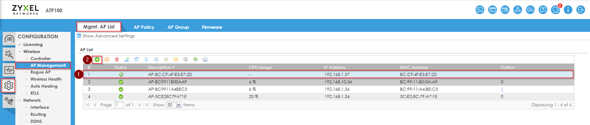 Firewall [AP Management] - Manage Access Points located in Different ...