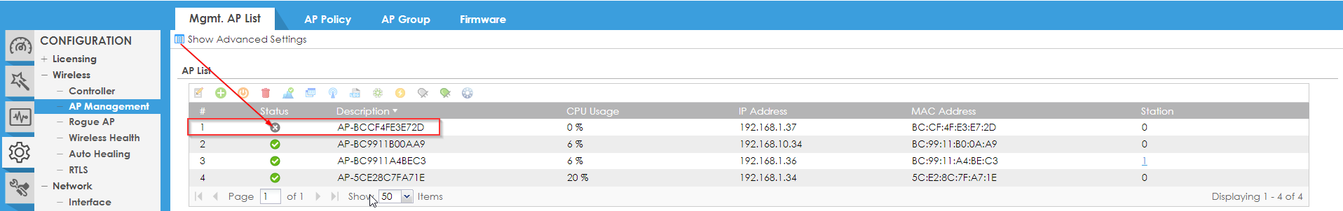 Firewall [AP Management] - Manage Access Points located in Different ...