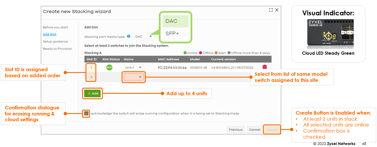 Nebula CC - Configure Switch Stacking – Zyxel Support Campus EMEA