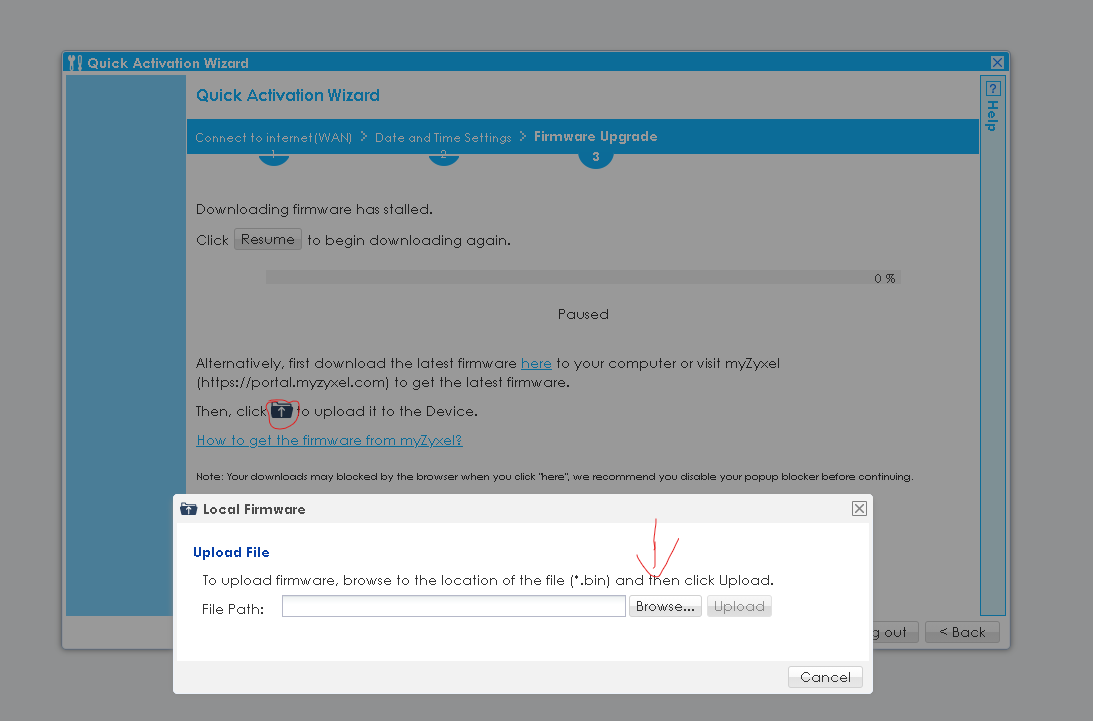 Quick Activation Wizard - Setup your Firewall Without Internet – Zyxel ...