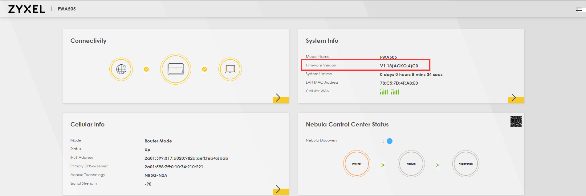 Zyxel Nebula 5G Routers [FWA Series] - Comment mettre à jour le ...