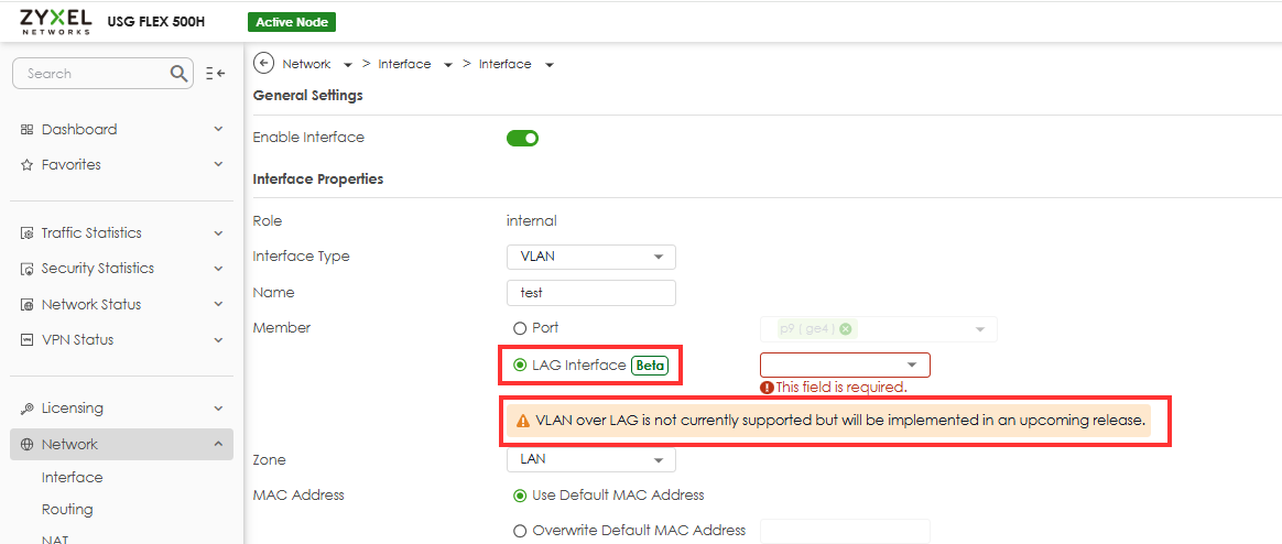 [FAQE] USG FLEX H Series VLAN Assignment to LAG Interface [uOS 1.32] – Why does the new UI ...