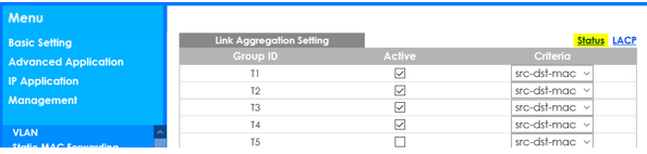 Switching - Configure Link Aggregation [Static/LACP] – Zyxel Support Campus EMEA