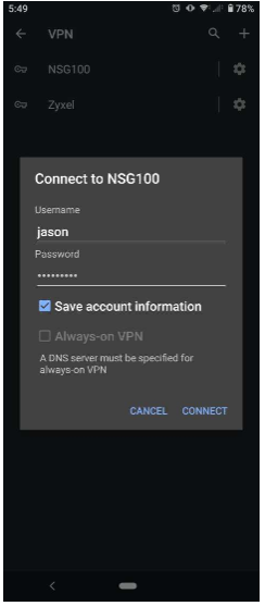 Vpn Configure L2tp Client Configuration Using Android Ios Windows And Linux Ubuntu Zyxel 