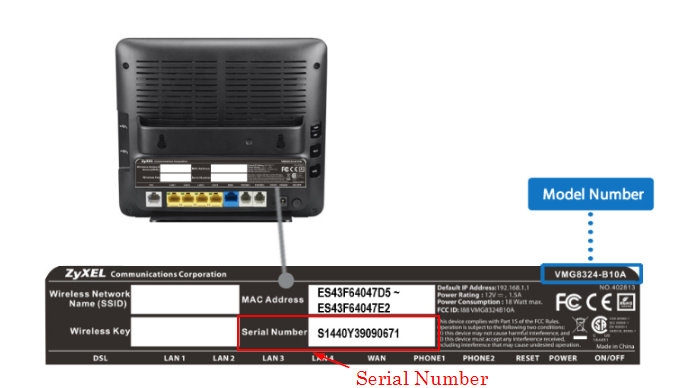 Zyxel Devices - Finding the Model Name and Serial Number – Zyxel Support Campus EMEA