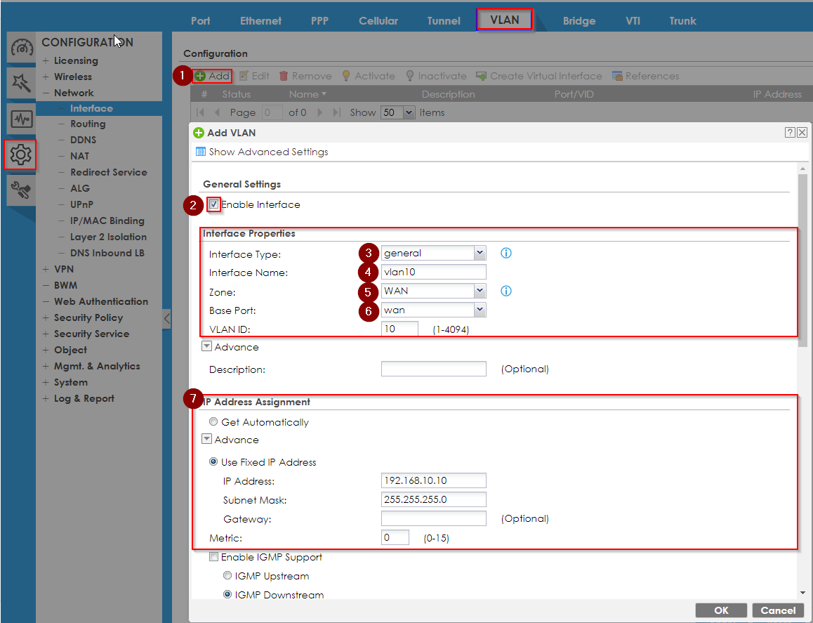 Firewall Accessing Switch Isp Router Connected To Wan Zyxel Support